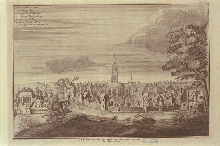BREDA zoo als die Stadt zig vertoonde omtrent het Jaar 1500